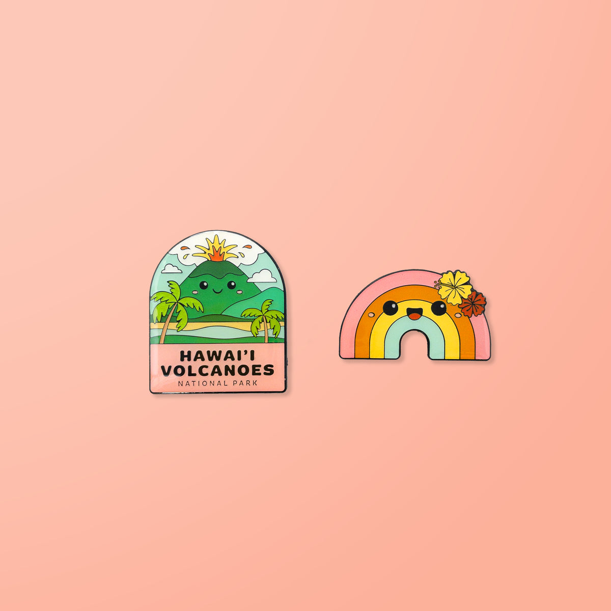 Hawaii Volcanoes National Park - Enamel Pin Set - 2 Pack – Pals & Co.