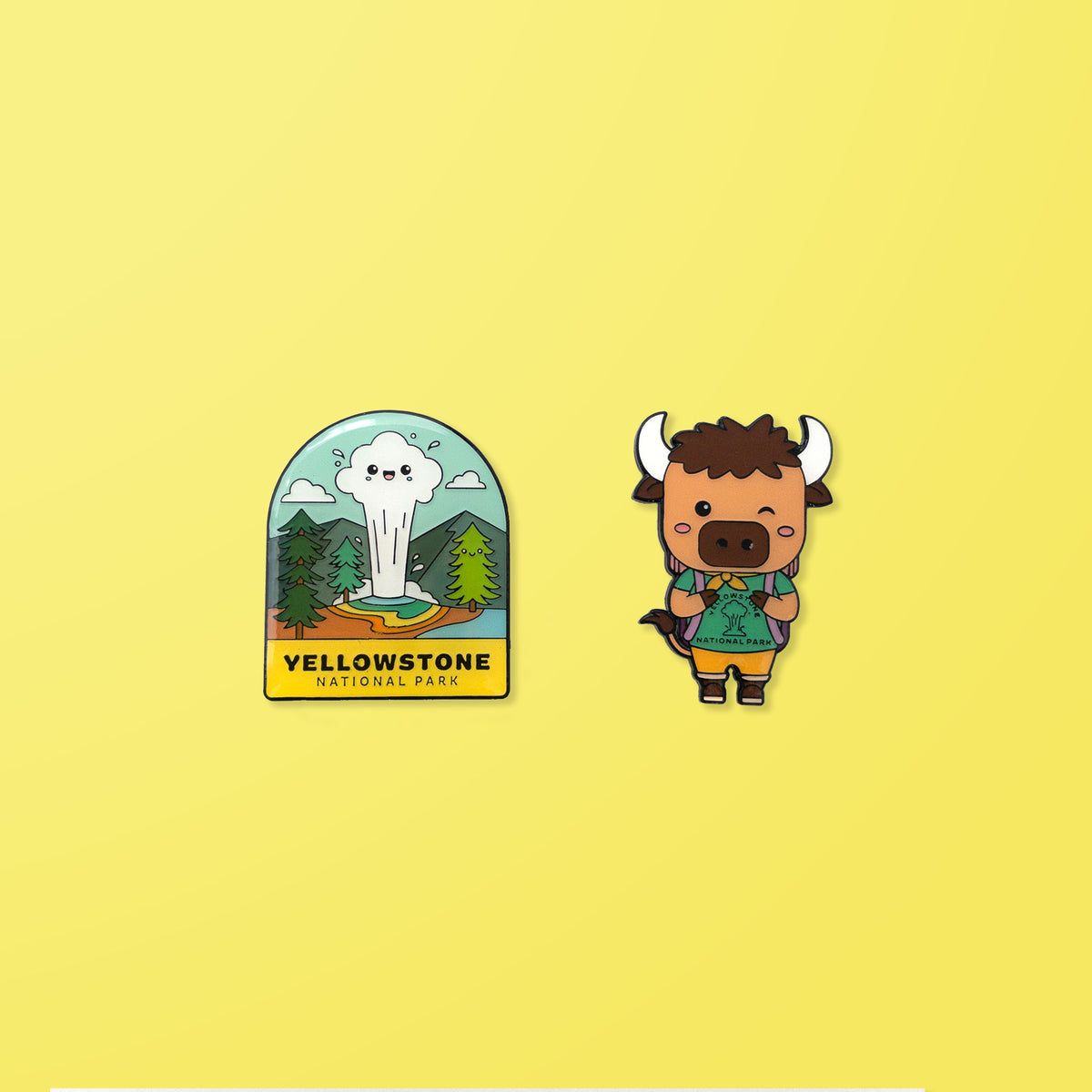 Yellowstone National Park - Enamel Pin Set - 2 Pack – Pals & Co.