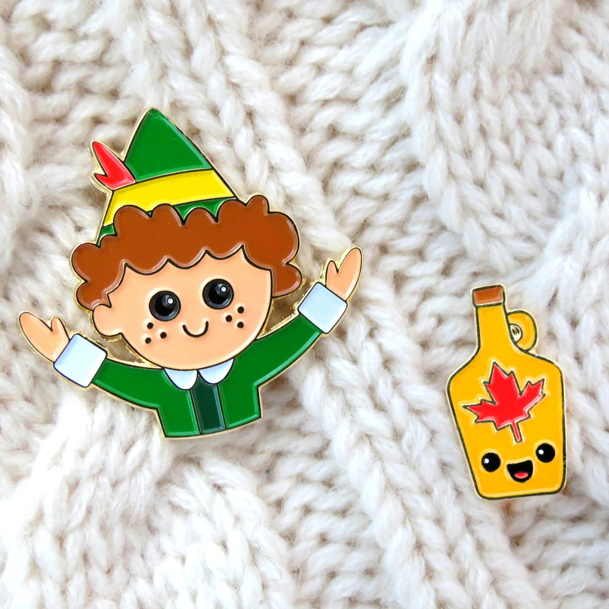 Buddy the Elf & Maple Syrup - Enamel Pin Set – Pals & Co.