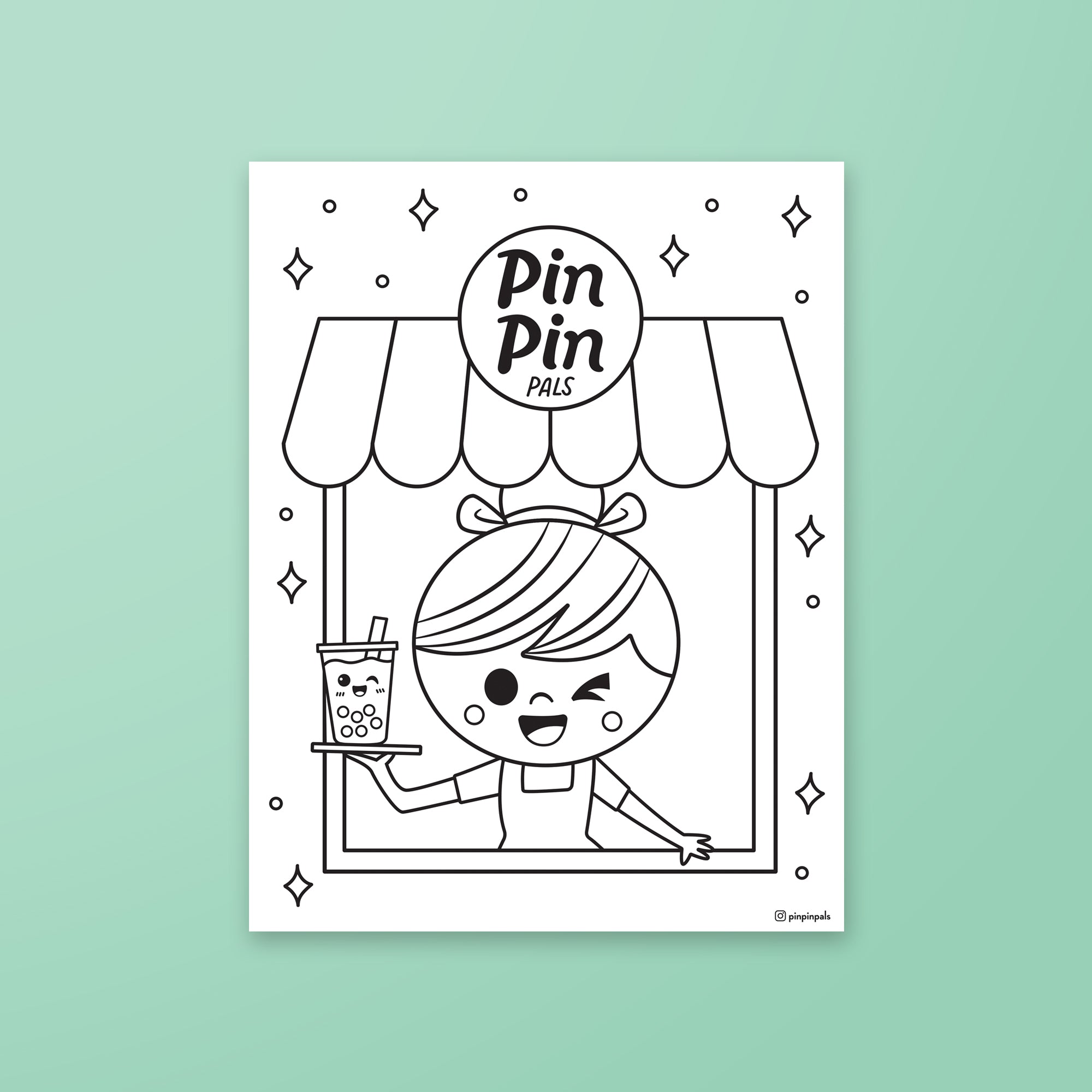 Pin Pin Pals Shop - Coloring Sheet – Pals & Co.
